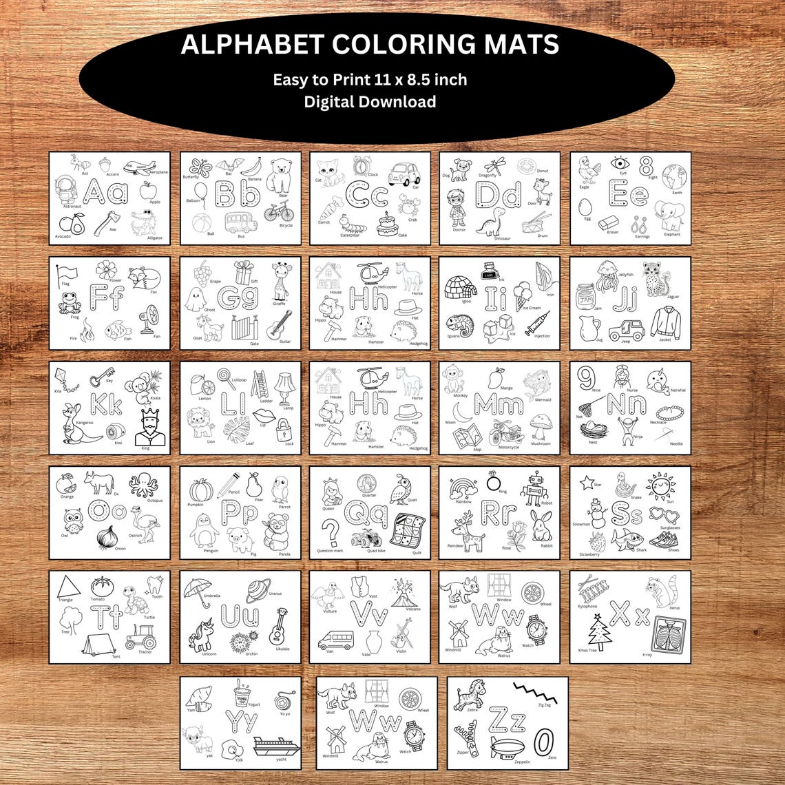 Alphabet Coloring Pages Preschool Coloring Mats Preschool Activity ...
