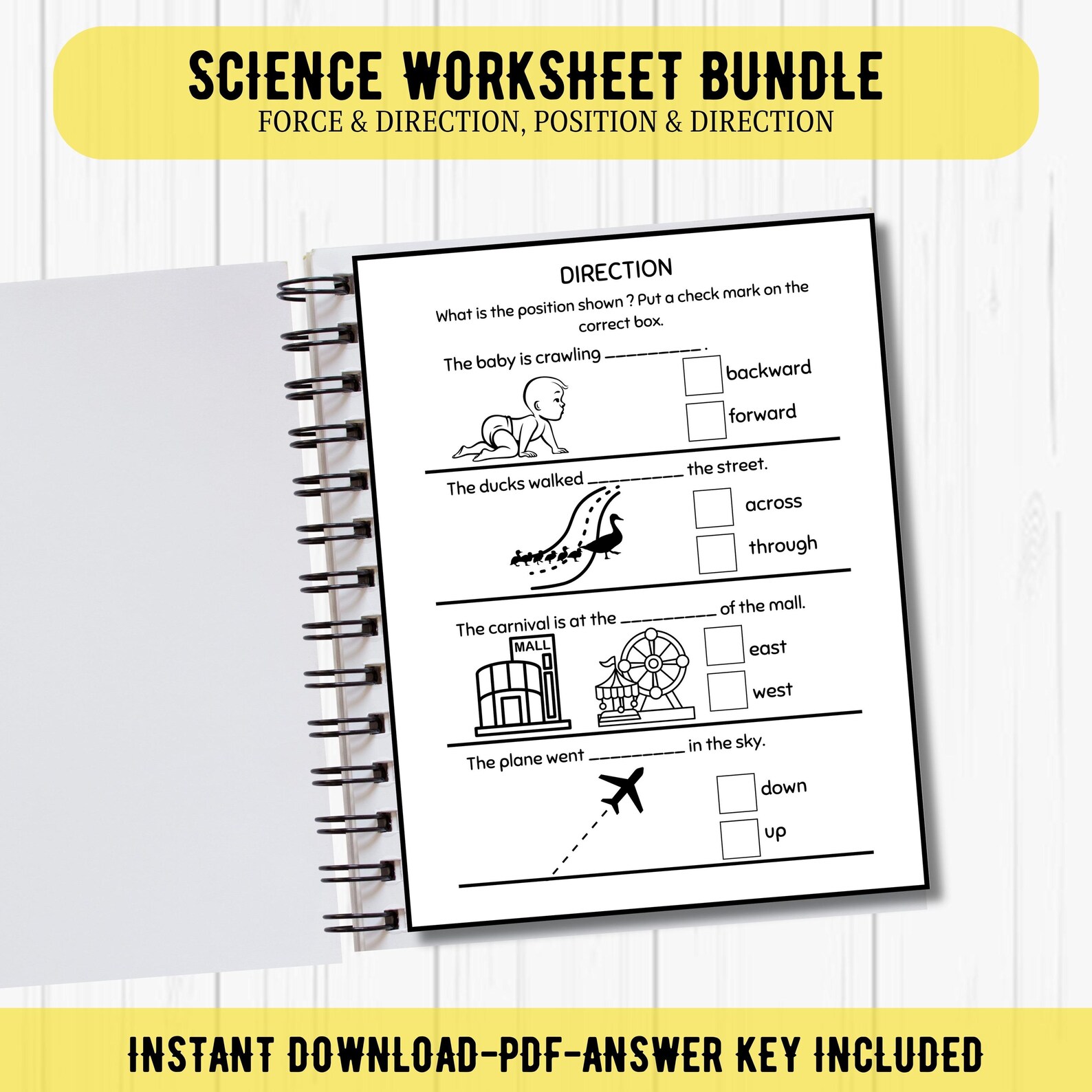 Science Force and Motion Unit Study Bundle 2nd & 3rd Grade Force and ...