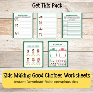 Good Vs Bad Choices Worksheets Social Skills Sorting Activities Autism ...