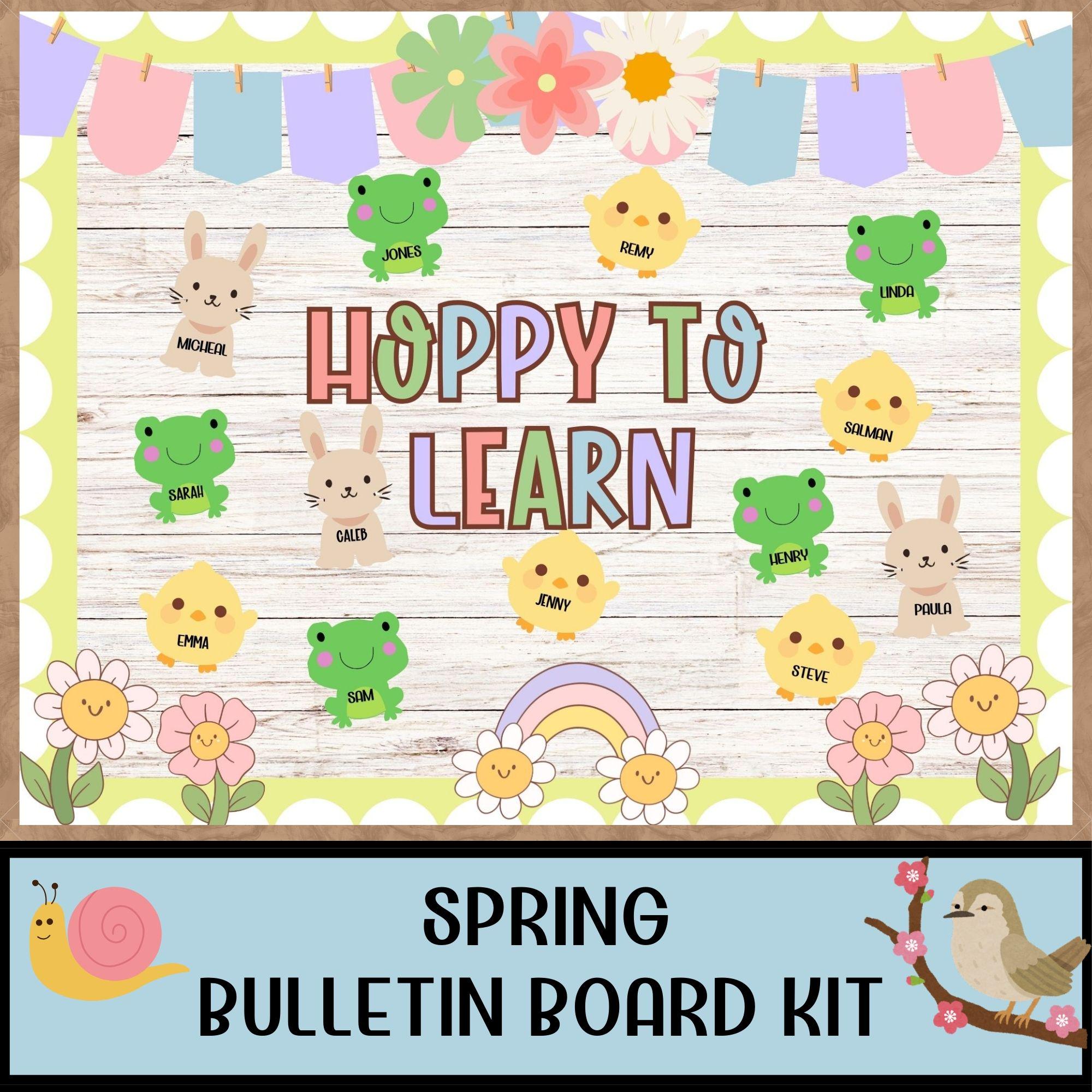 Spring Bulletin Board Kit | Printable Classroom Decor | March & April ...