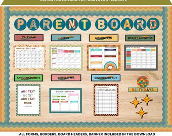 Winter Daycare Parent Board Childcare Bulletin Board Canva Editable ...