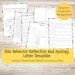 Behavior Reflection and Apology Letter Kids Apology Template ...