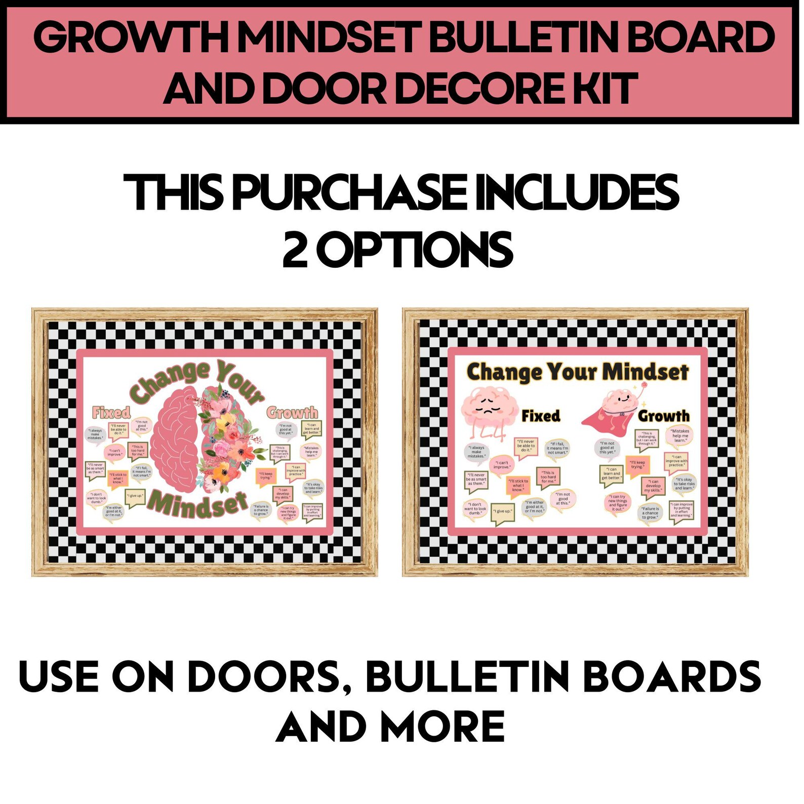 Change Your Mindset Bulletin Board Growth Mindset Pastel Classroom ...