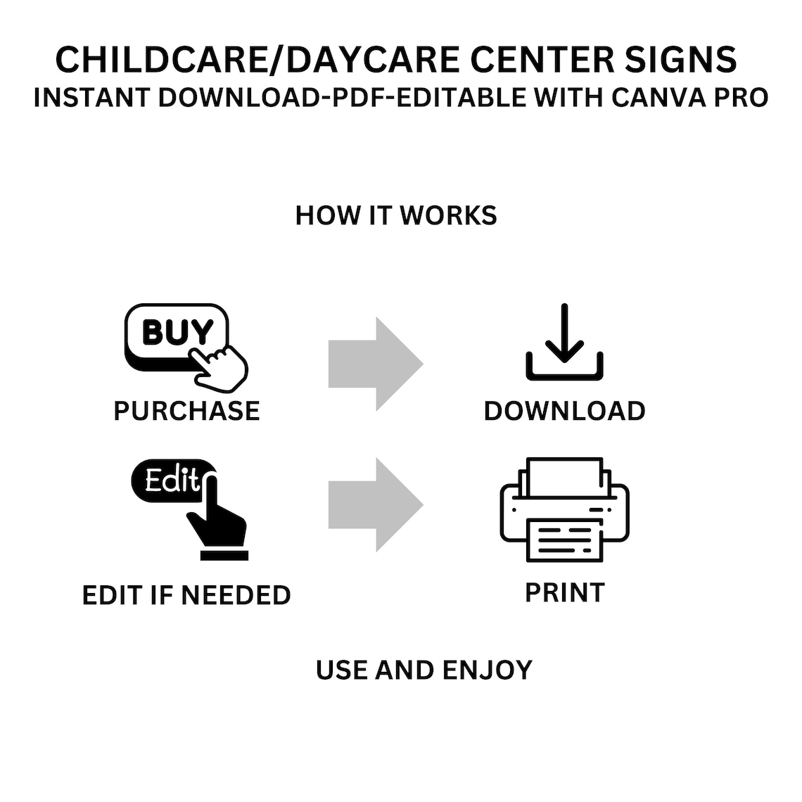 Colorful Preschool Center Signs: Daycare & Classroom Decor Printable ...