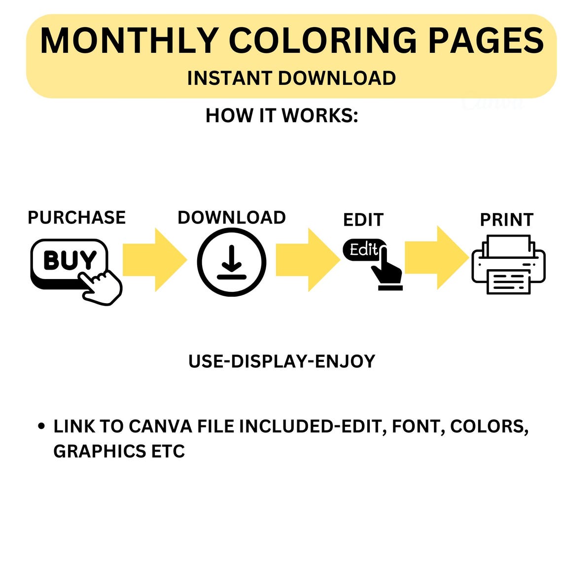 Monthly Coloring Pages: All 12 Months, Preschool Learning (digital ...