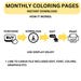 Monthly Coloring Pages: All 12 Months, Preschool Learning (digital ...