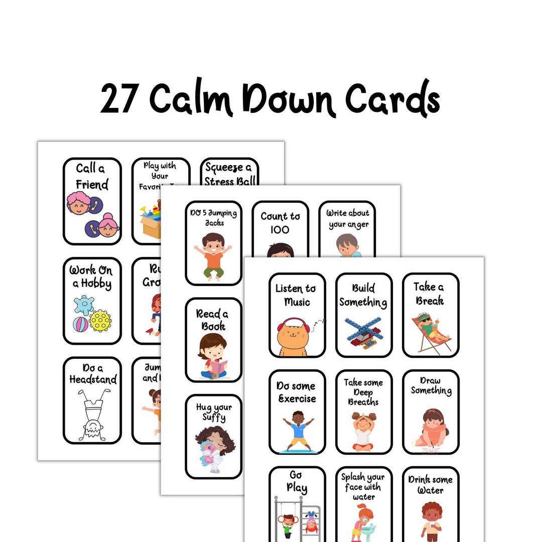 Calm Down Corner Bundle for Kids Cool Down Printable Parent Resource ...