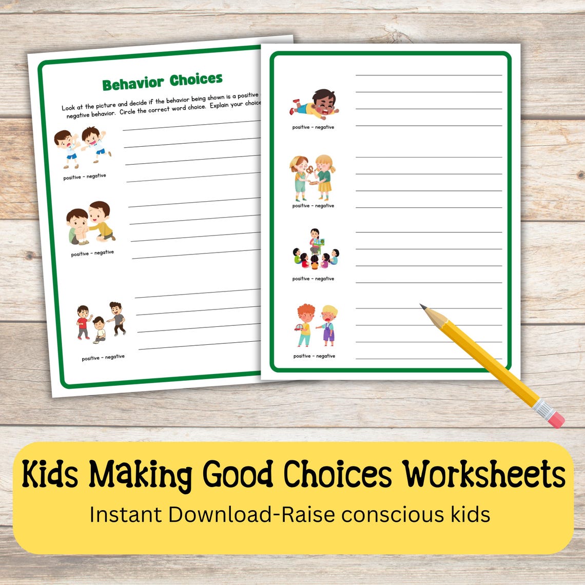 Social Skills Worksheet: Good Vs Bad Choices Sorting (PDF Pattern) - Etsy
