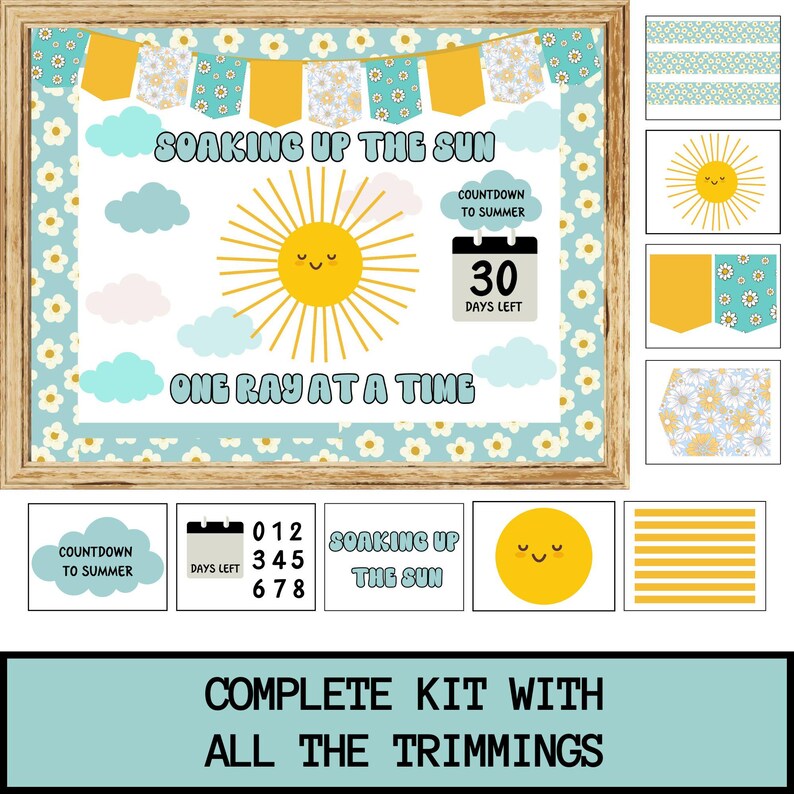 Summer Bulletin Board Kit End of the Year Bulletin Board Countdown to ...