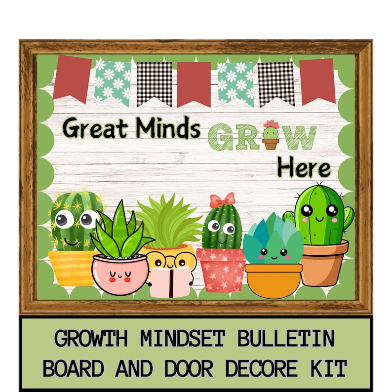 Classroom Decor Growth Mindset Bulletin Board Kit DIY Bulletin Board ...