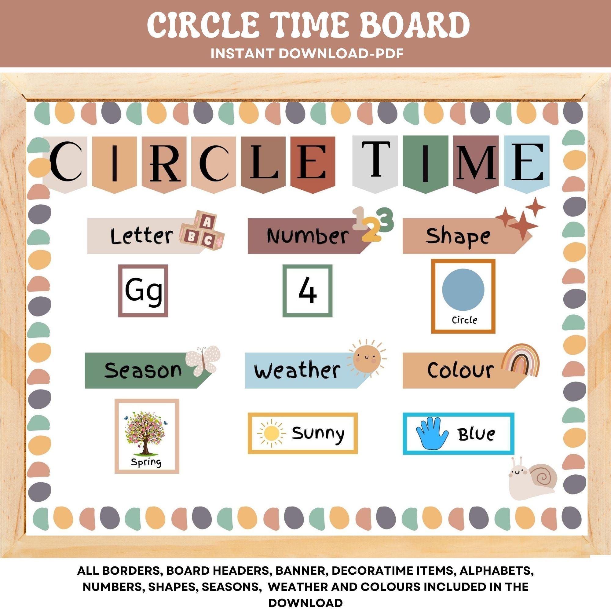 Circle Time Board Daycare Learning Preschool Homeschool Focus Board ...