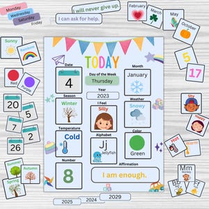 Daily Morning Board Circle Time Calendar Homeschool Printable Resource ...
