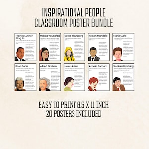 Inspirational People Poster Bundle Diversity Positive Quotes ...