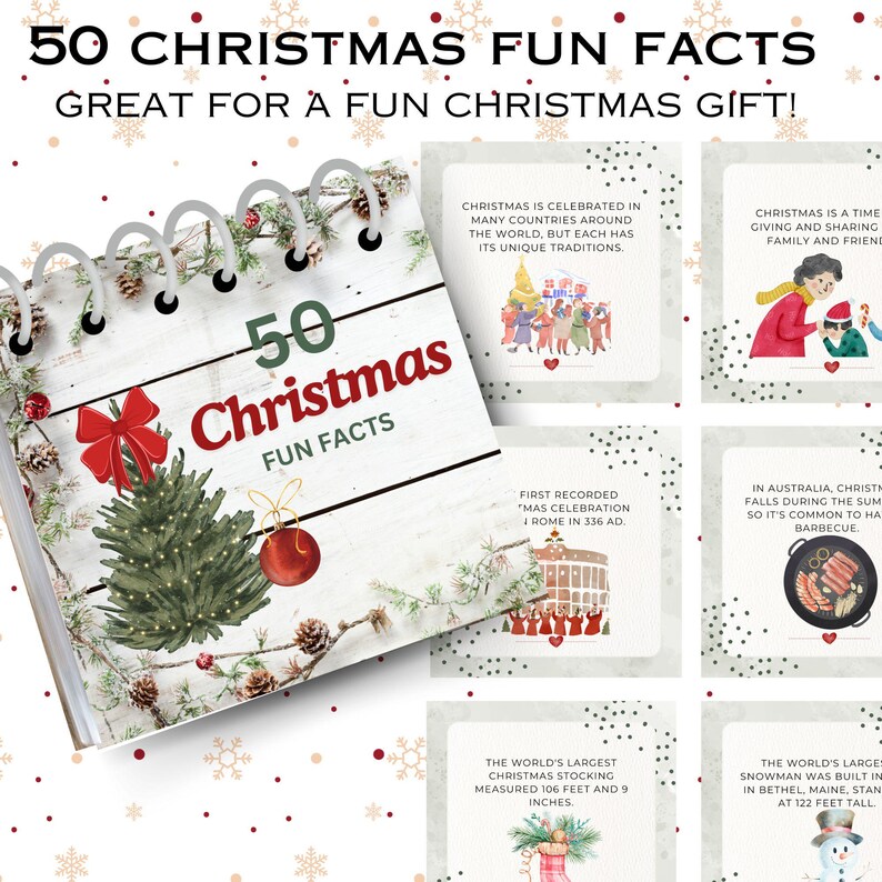 Christmas Fun Facts for Kids: Printable Activity Booklet Christmas ...