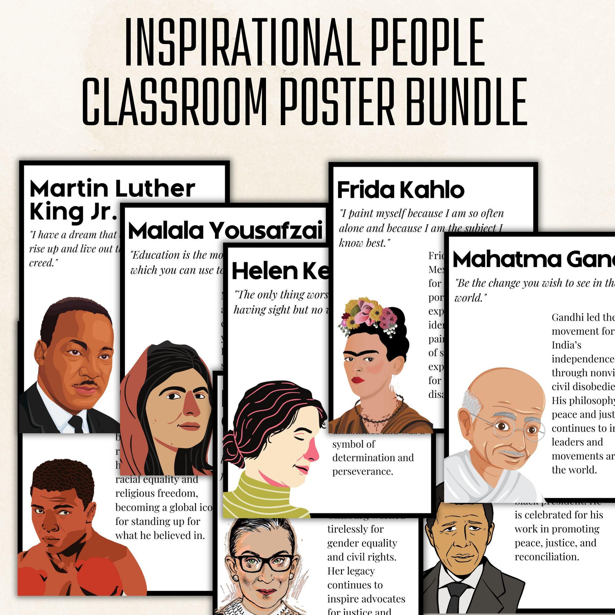Inspirational People Poster Bundle Diversity Positive Quotes ...