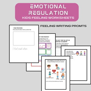 Self Regulation Zone Kids Feeling Worksheets School Counselling ...