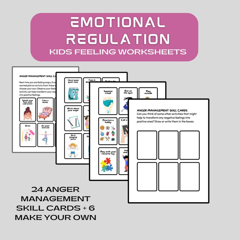 Self Regulation Zone Kids Feeling Worksheets School Counselling ...