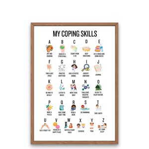 Coping Skills Alphabet Poster ABC Coping Skills Grounding Exercises for ...