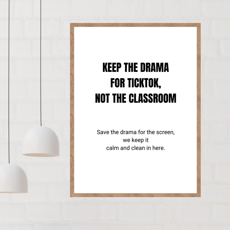Funny Classroom Rules Printable Classroom Decor Black and White School ...