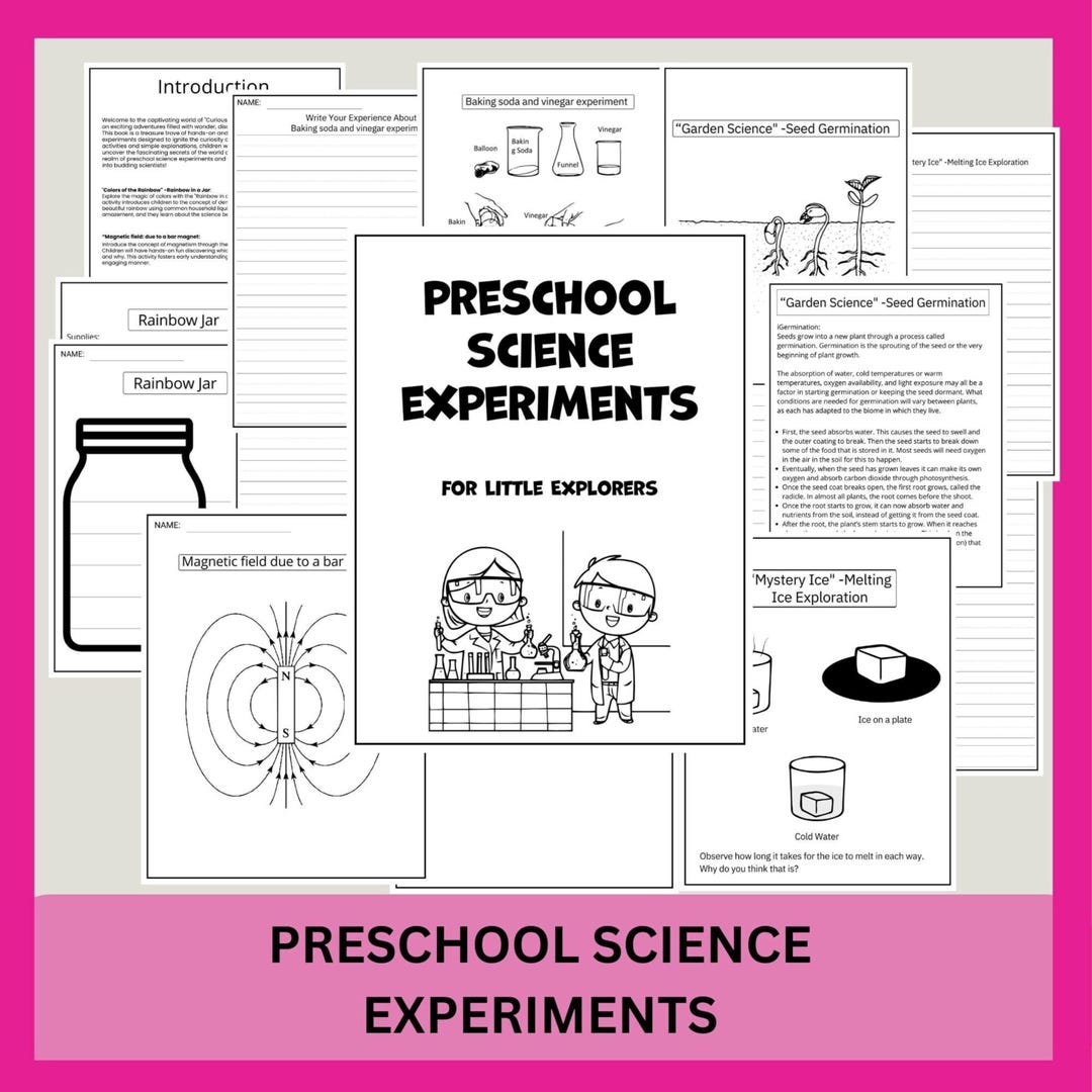 Kids Science Experiments Preschool STEM Science Experiment Printables ...