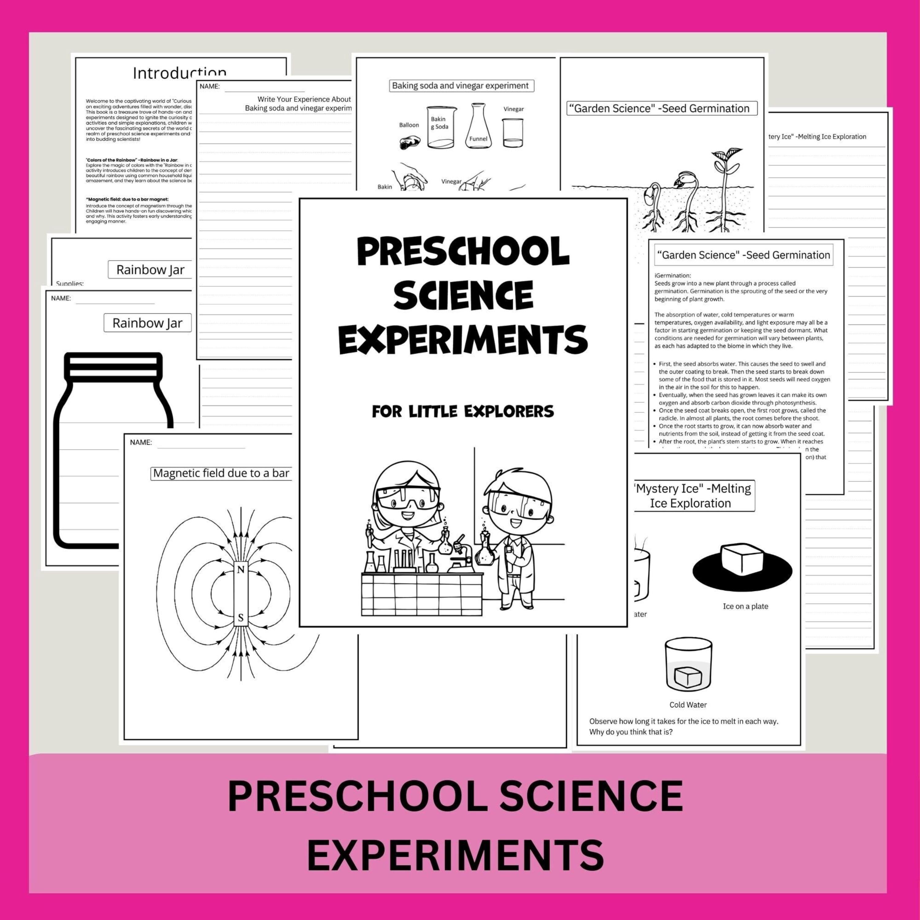 Kids Science Experiments Preschool STEM Science Experiment Printables ...