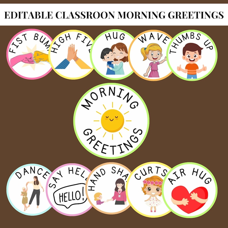 Classroom Morning Greeting Display Pack Morning Greeting for Students ...