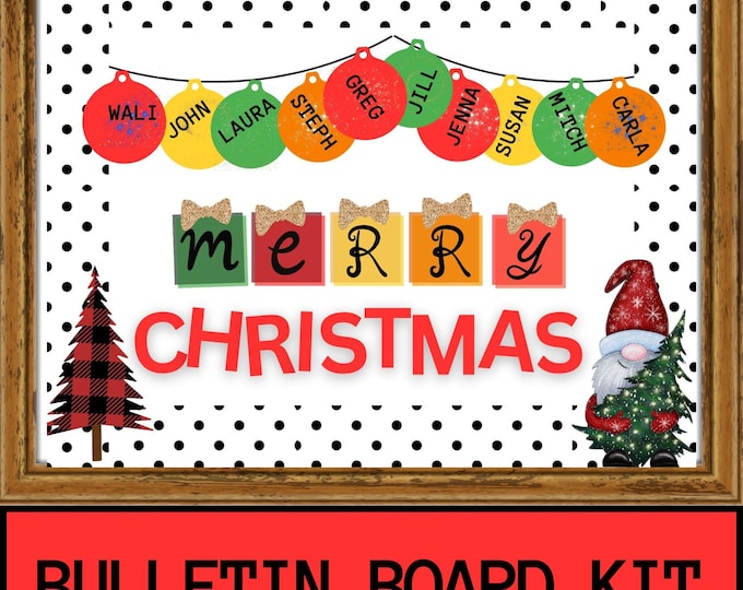 Merry and Bright Christmas Classroom Bulletin Board | Bulletin Board ...