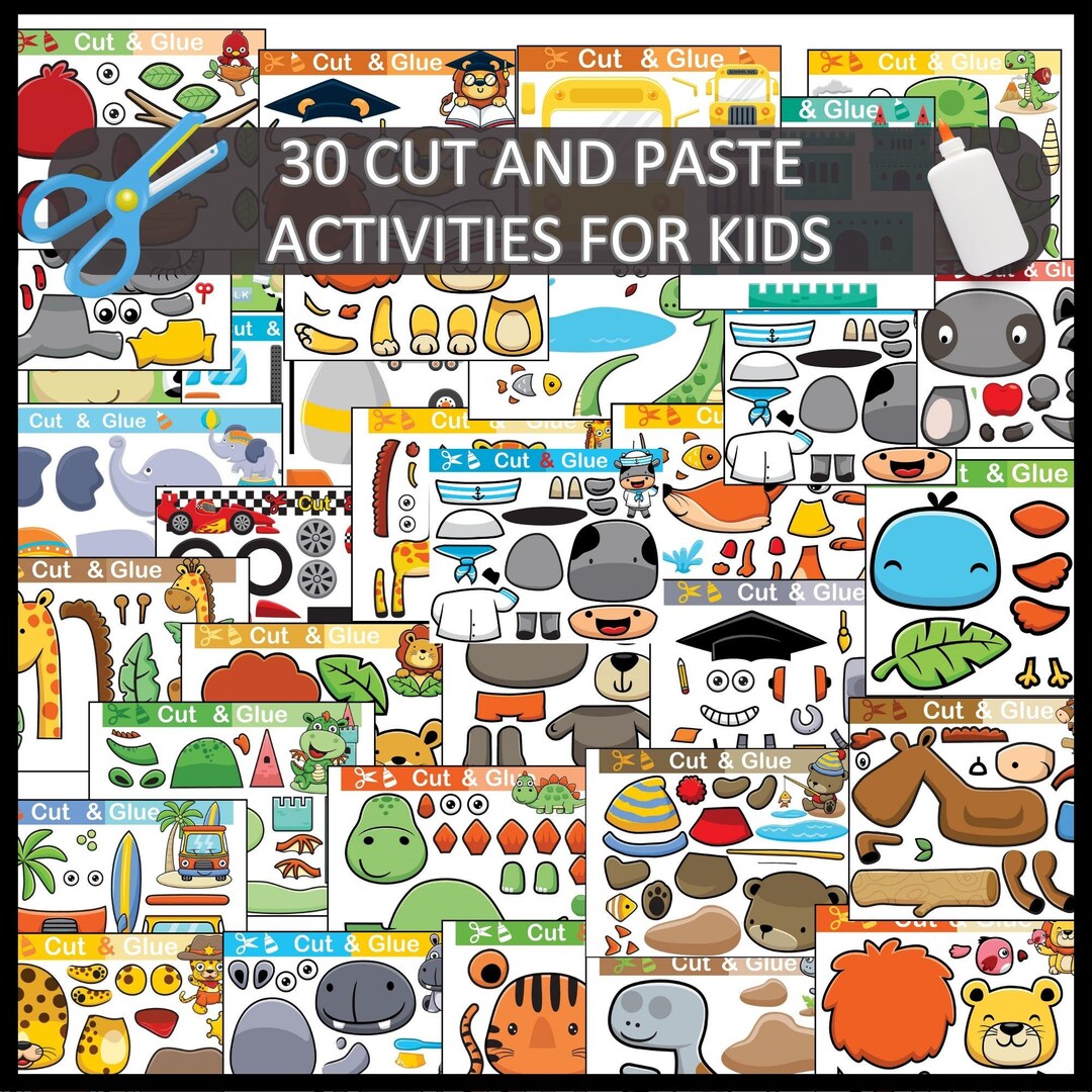 Scissor Skills Cut and Paste Activities Preschool Worksheets ...