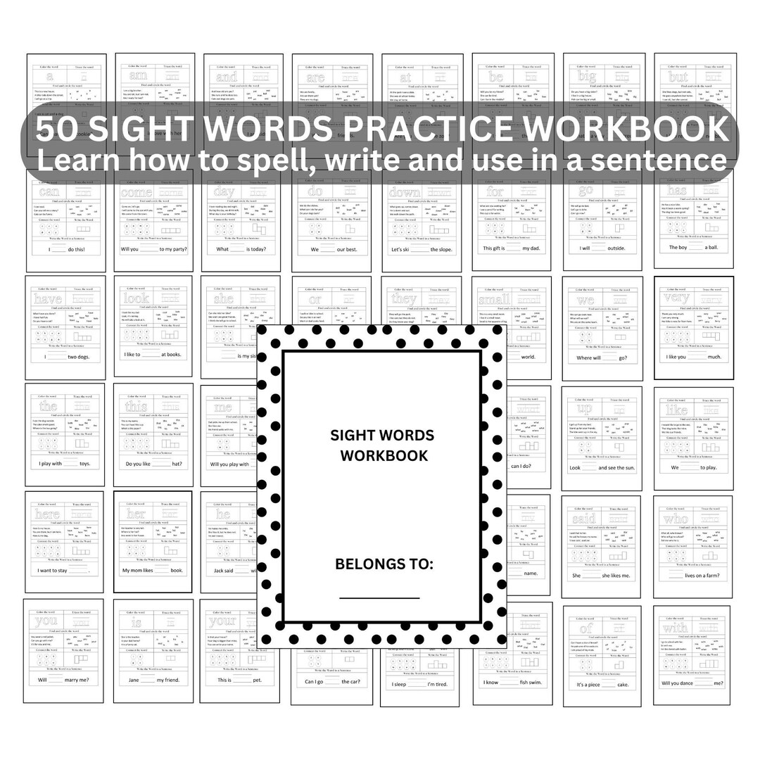 Printable Let's Learn Fry Sight Words Worksheets Kindergarten-1st Grade ...