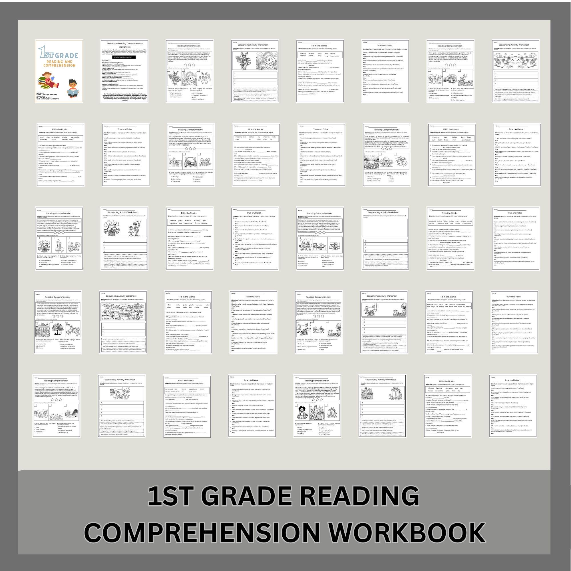 First Grade Reading Comprehension Worksheets Decodable Stories With ...