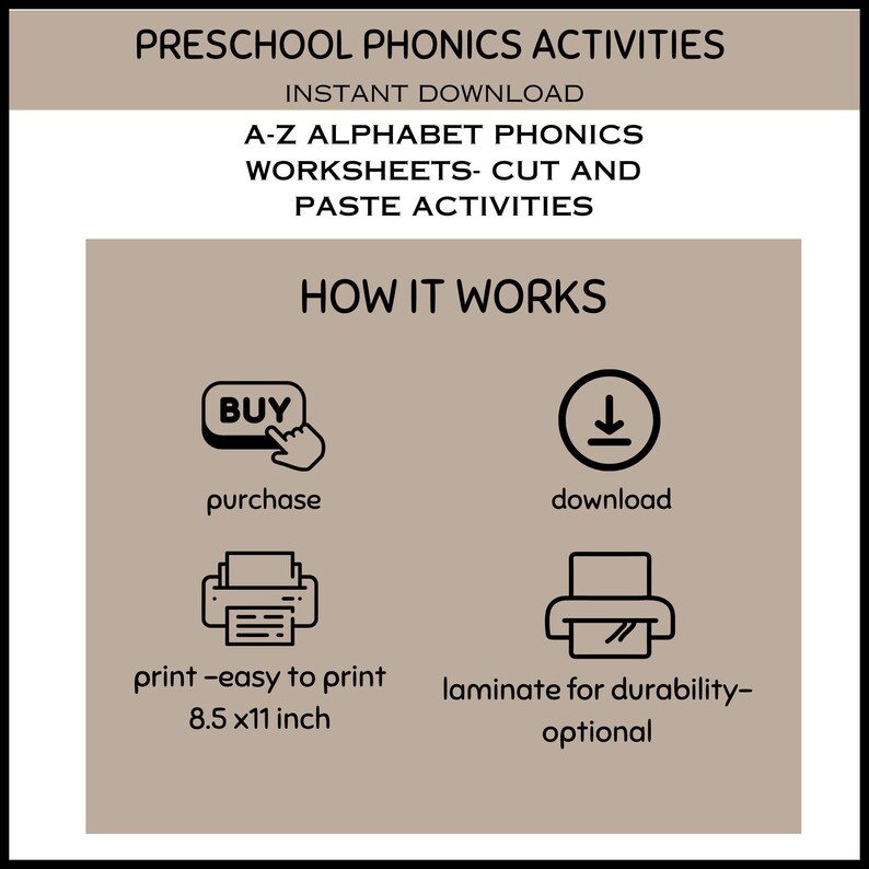 26 Printable Beginning Sounds Worksheets 1st Grade Phonics and Literacy ...