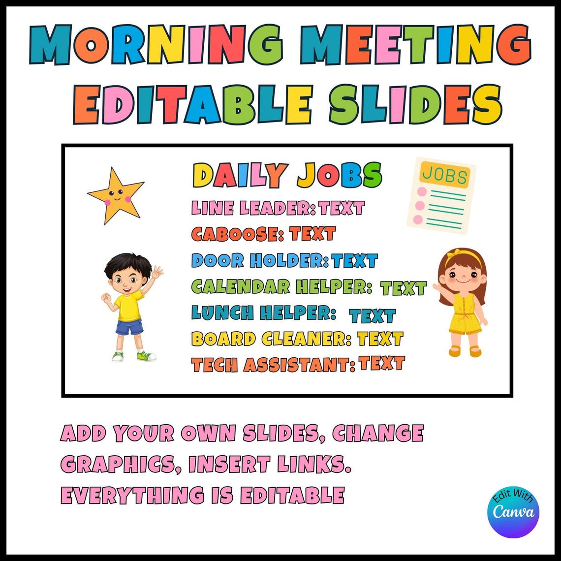 Editable Morning Meeting Slides for Preschool and Elementary | Daily ...