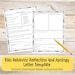 Behavior Reflection and Apology Letter Kids Apology Template ...