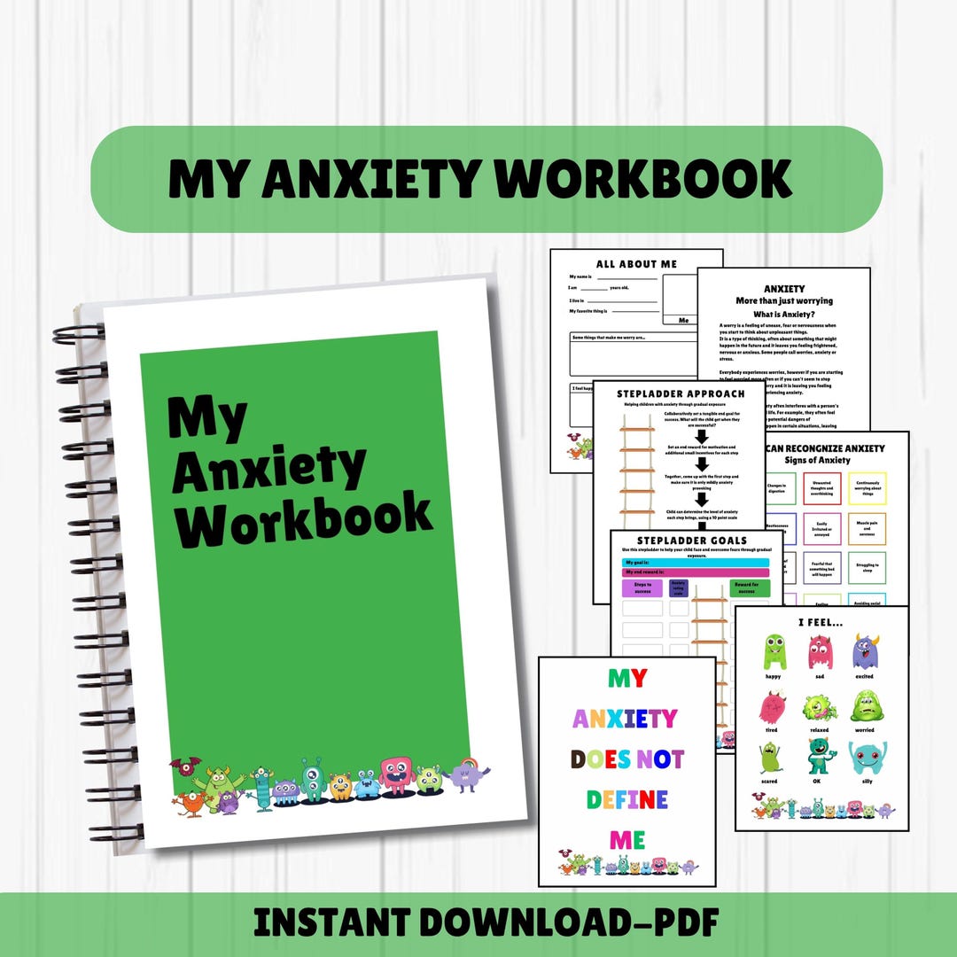 Anxiety Bundle Anxiety Worksheets Kids Therapy Tools Therapy Worksheets ...