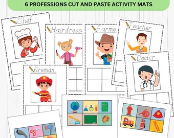 Community Helpers Preschool Sorting Mats, Montessori Printable ...
