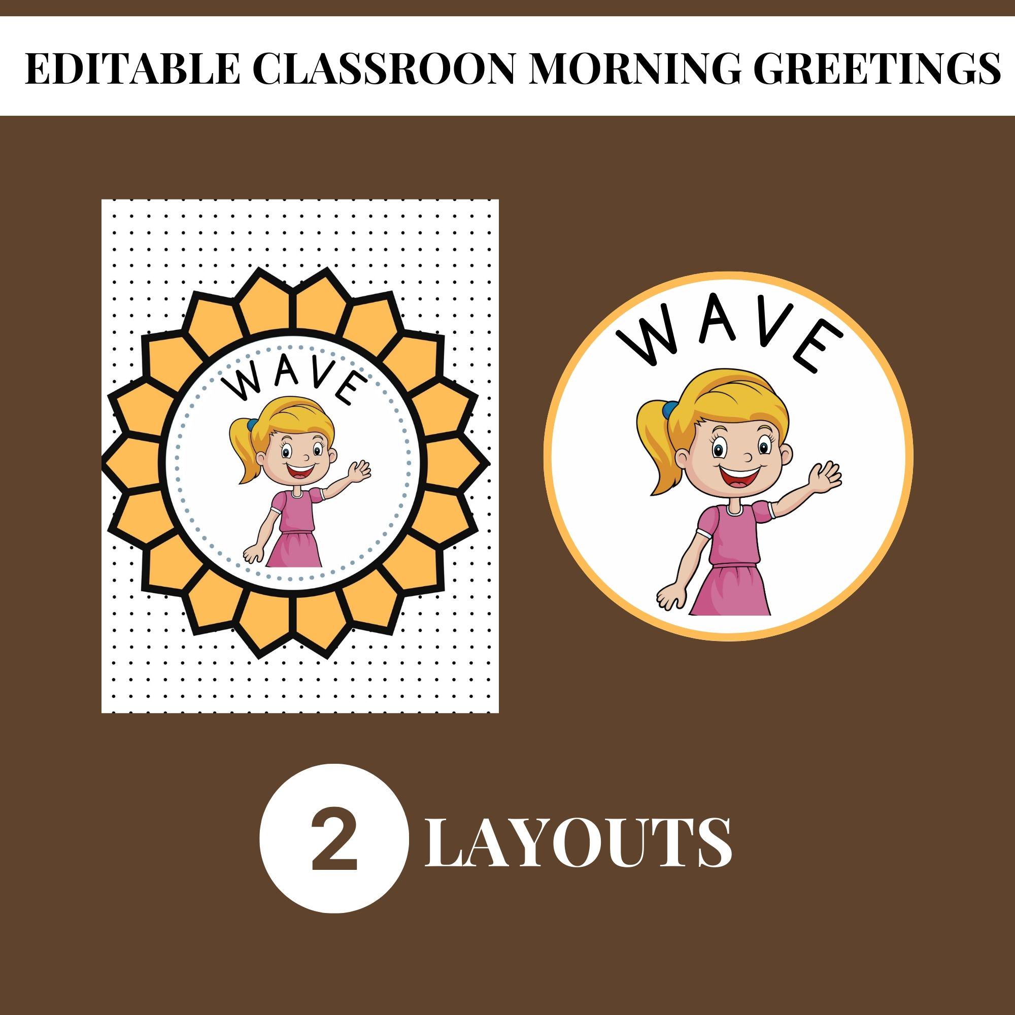 Classroom Morning Greeting Display Pack Morning Greeting for Students ...