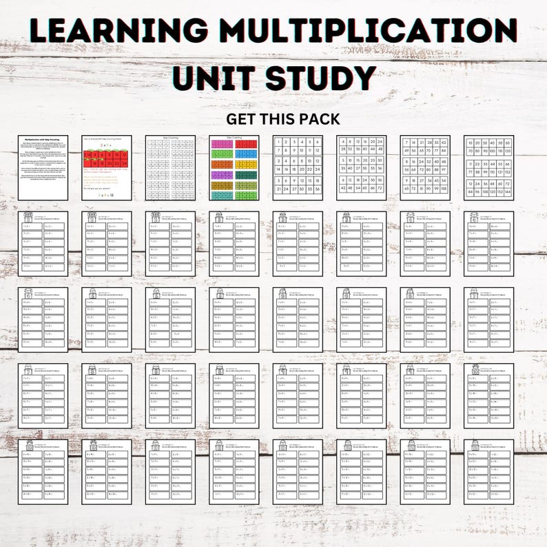 Learn to Multiply Printable Multiplication Charts With Practice ...