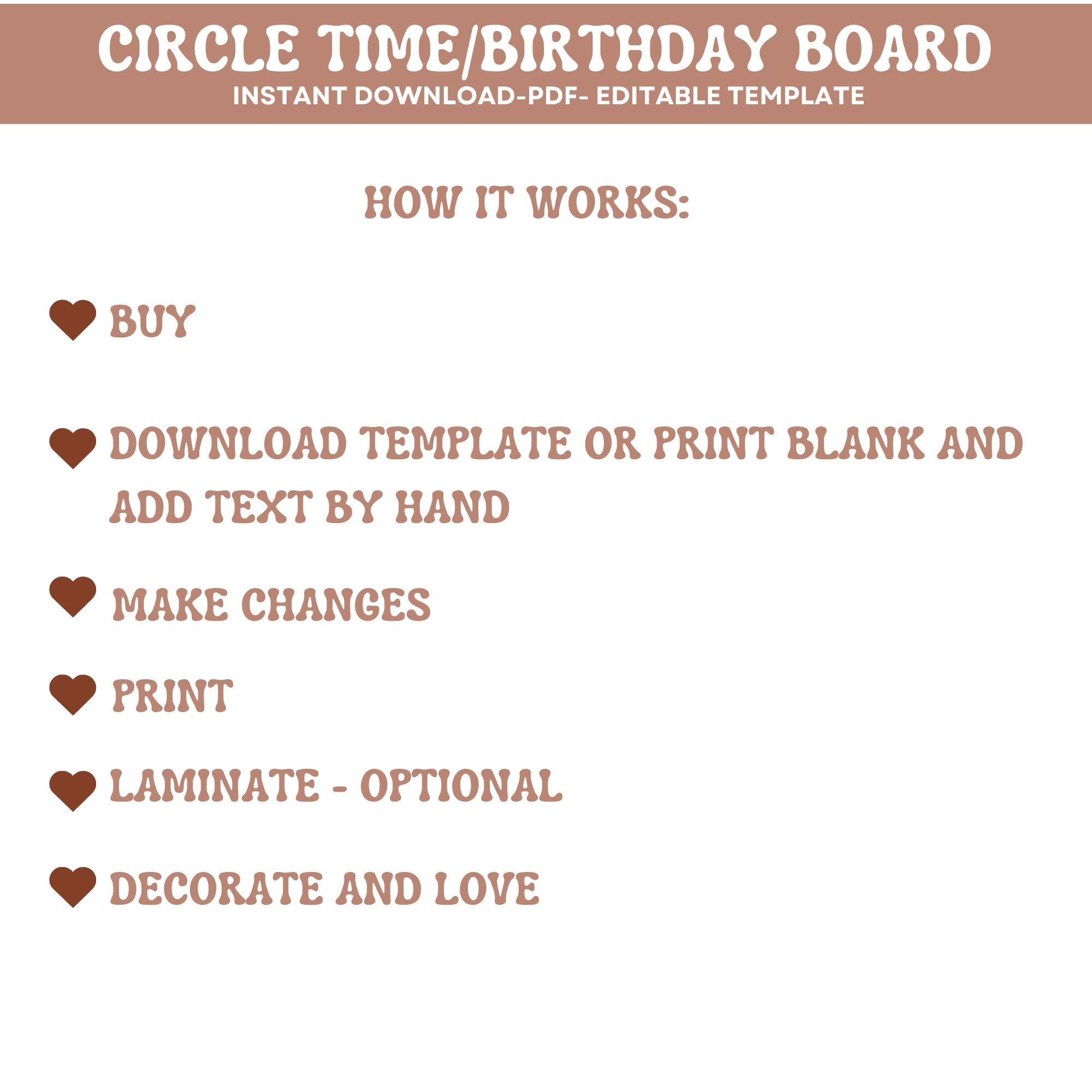 Circle Time Board Daycare Learning Preschool Homeschool Focus Board ...