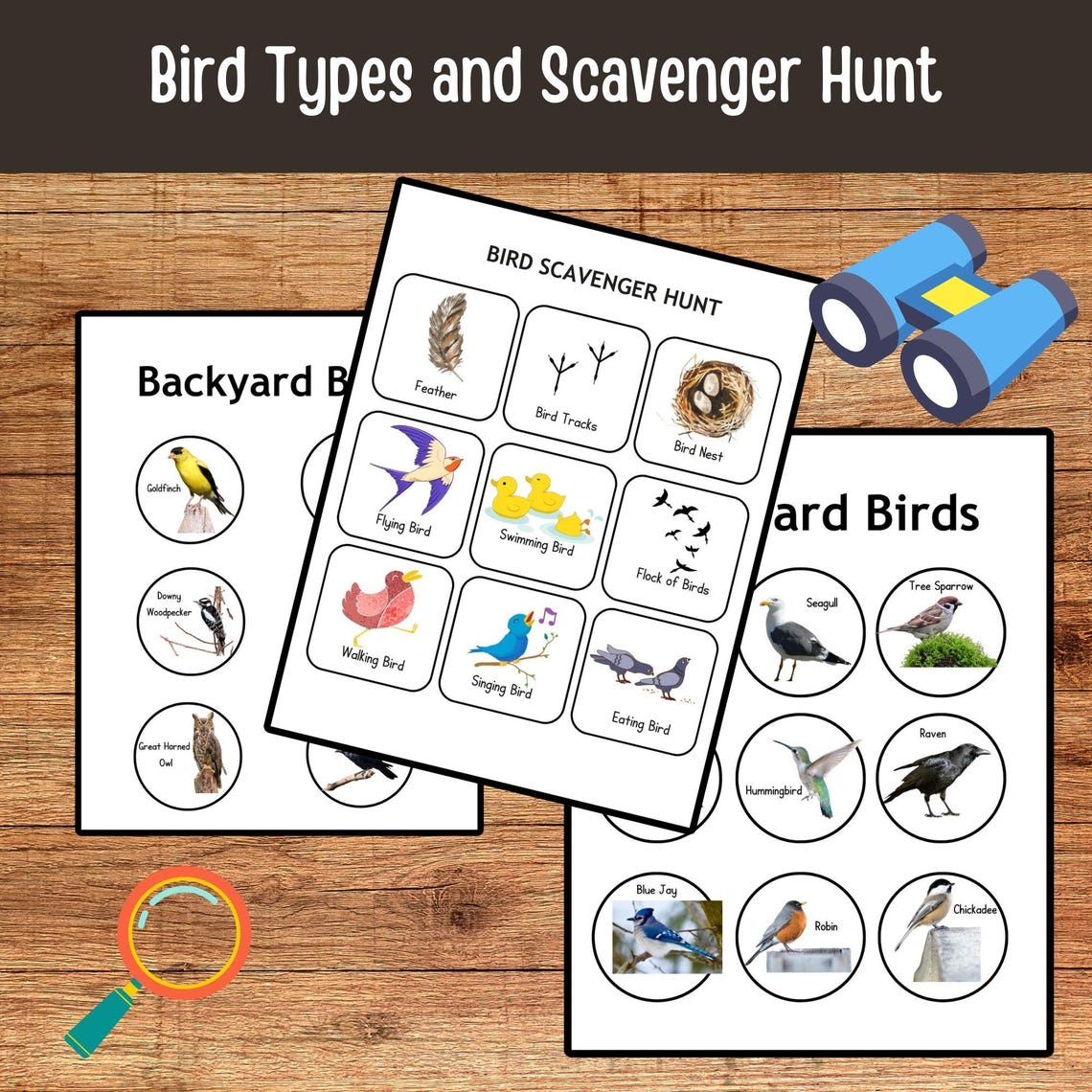 Printable Backyard Birds Unit Study Bird Watching Journal Kids ...
