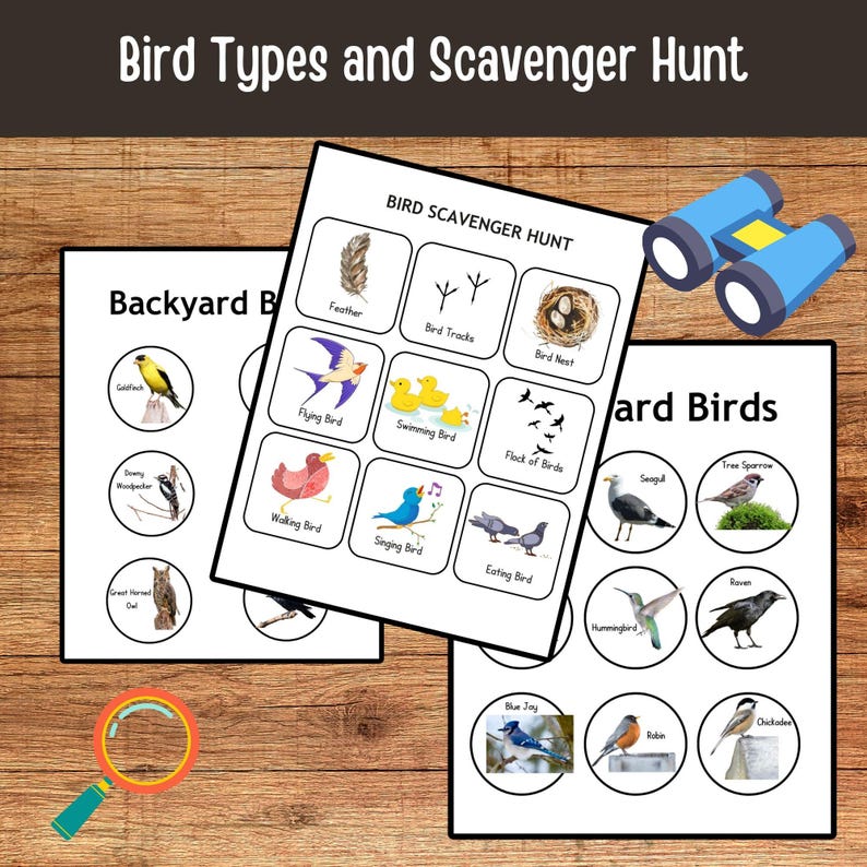 Printable Backyard Birds Unit Study Bird Watching Journal Kids ...