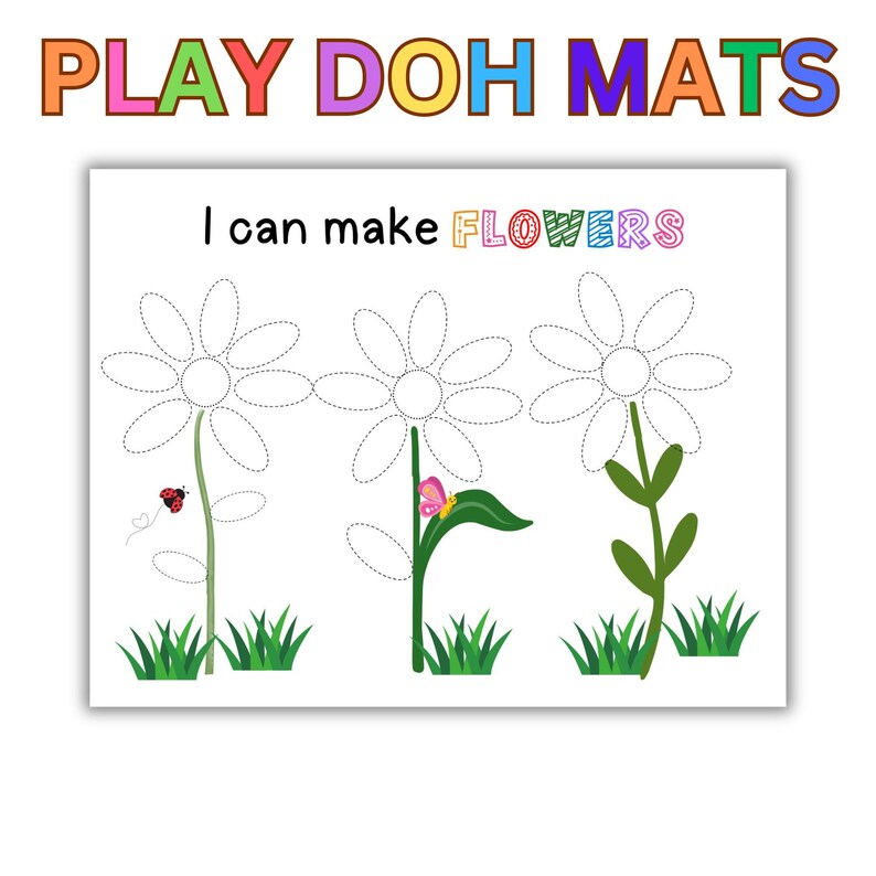 Play Dough Mats - Digital Download Play Dough Activity Montessori ...