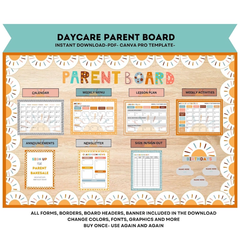 Parent Board Daycare - Etsy