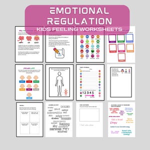 Self Regulation Zone Kids Feeling Worksheets School Counselling ...