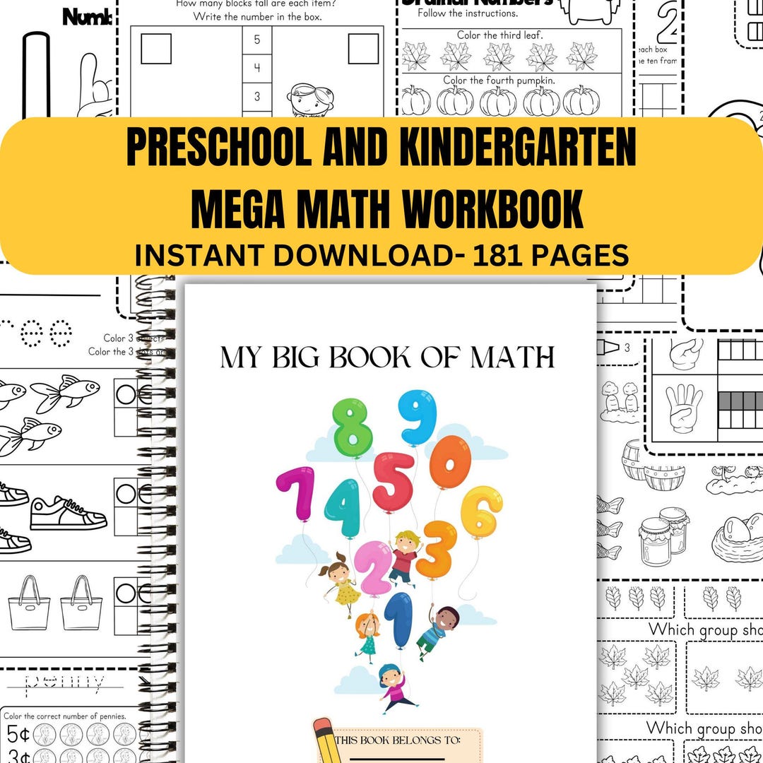 Preschool and Kindergarten Math Study Bundle Complete Curriculum ...