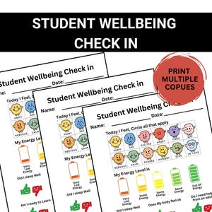 Student Wellness Check-in Daily Student Check-in Wellbeing Check-in ...