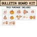 Pumpkin Spice Bulletin Board Retro Pumpkin Latte Bulletin Board Fall ...