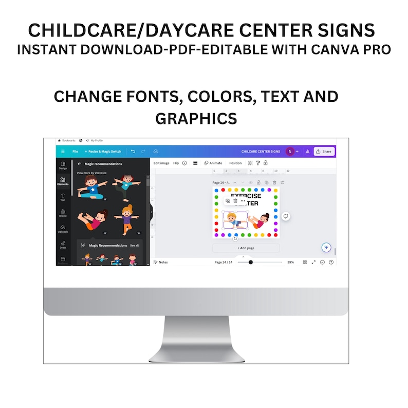 Colorful Preschool Center Signs: Daycare & Classroom Decor Printable ...