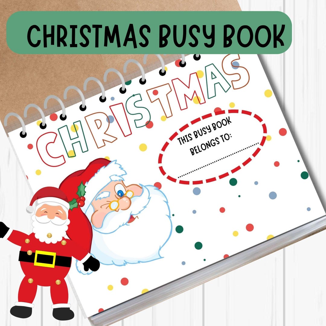Christmas Toddler Busy Book: Printable Learning Activities Preschool ...