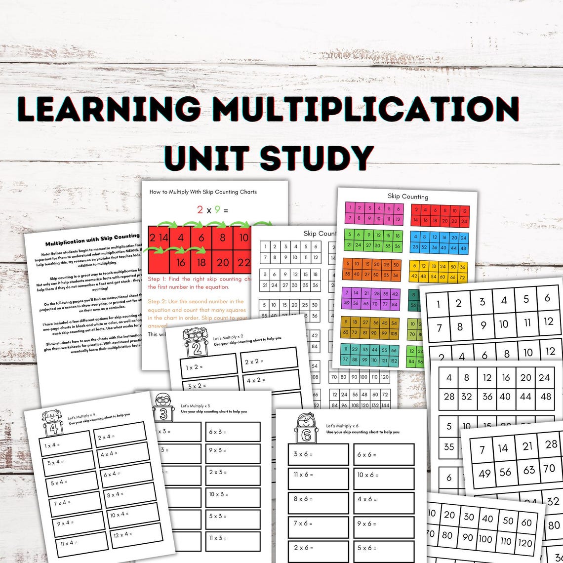 Learn to Multiply Printable Multiplication Charts With Practice ...