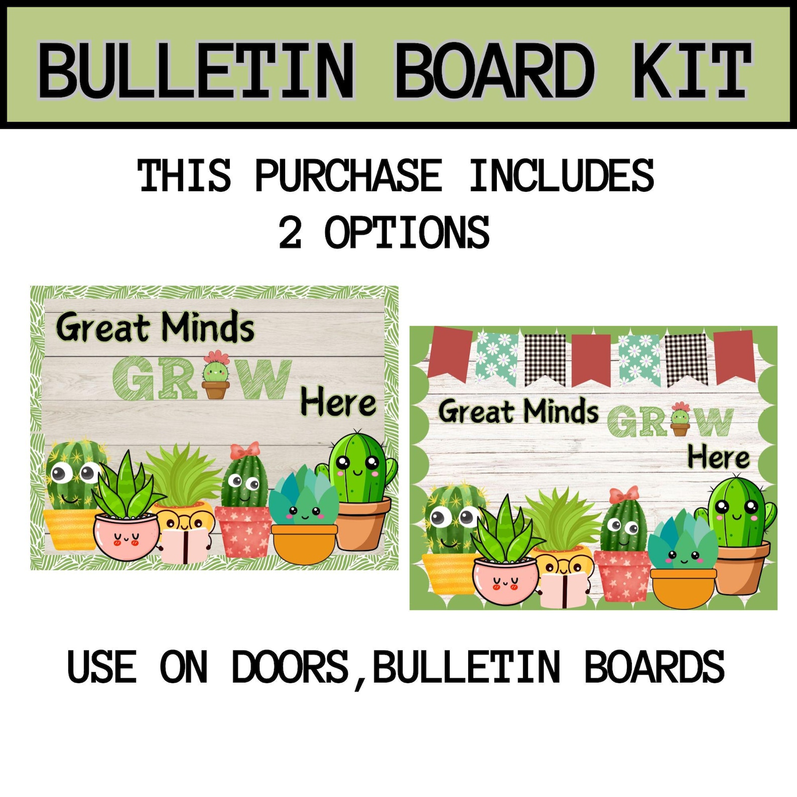 Classroom Decor Growth Mindset Bulletin Board Kit DIY Bulletin Board ...